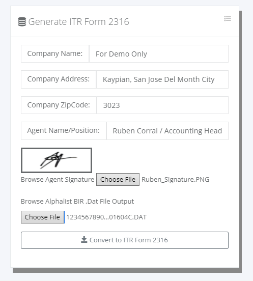 Accounting Tools: Alphalist Dat File to ITR Form 2316 Output Accounting Tools: Alphalist Dat File to ITR Form 2316 Output